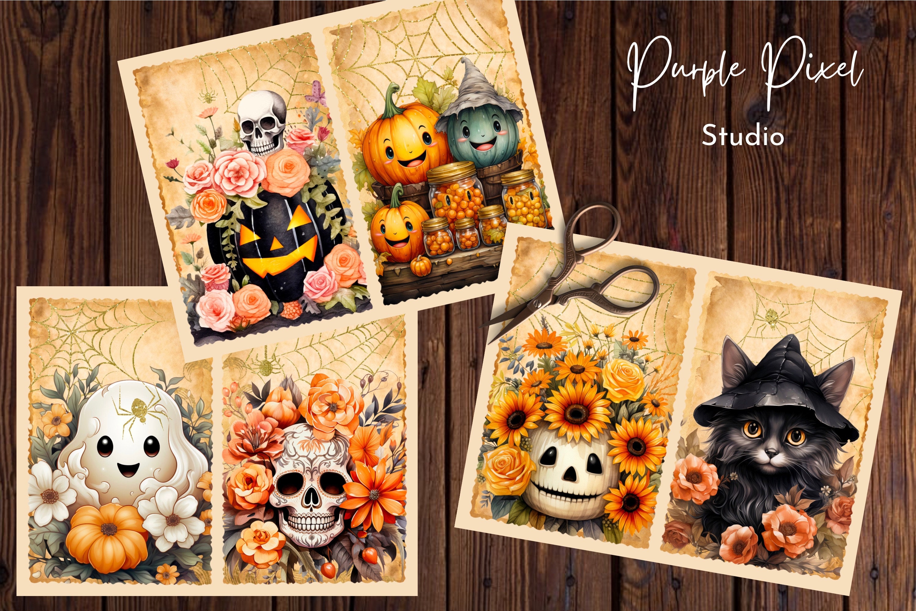 Cute Halloween Junk Journal Pages Halloween Junk Jurnal - Etsy