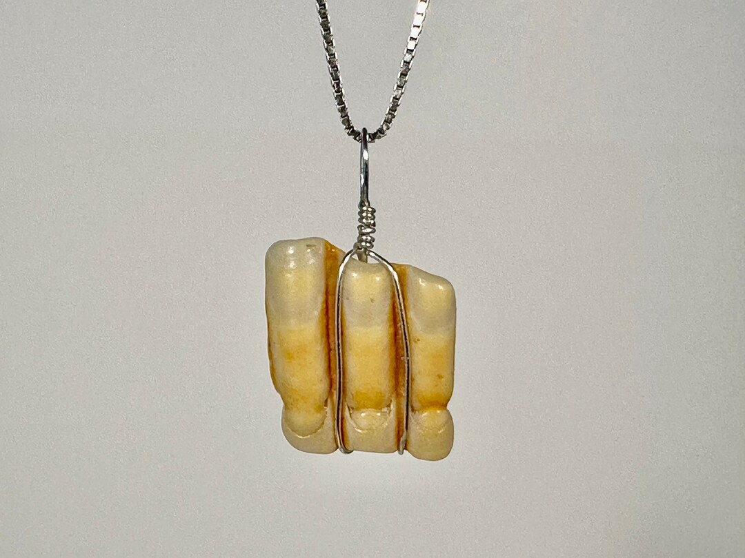 Wire Wrapped Square Cockle Piece Shell Pendant - Minimalist Boho ...