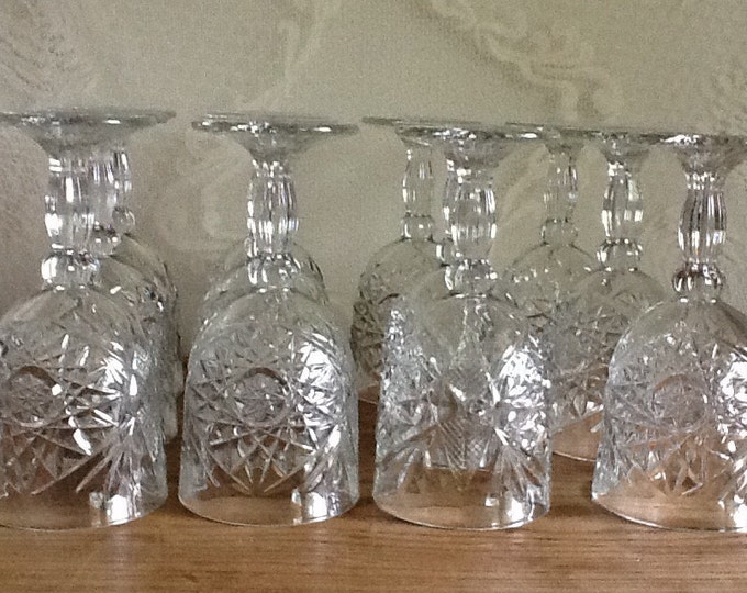 Vintage Libbey Lead Crystal Goblets / Set of 6 - Etsy