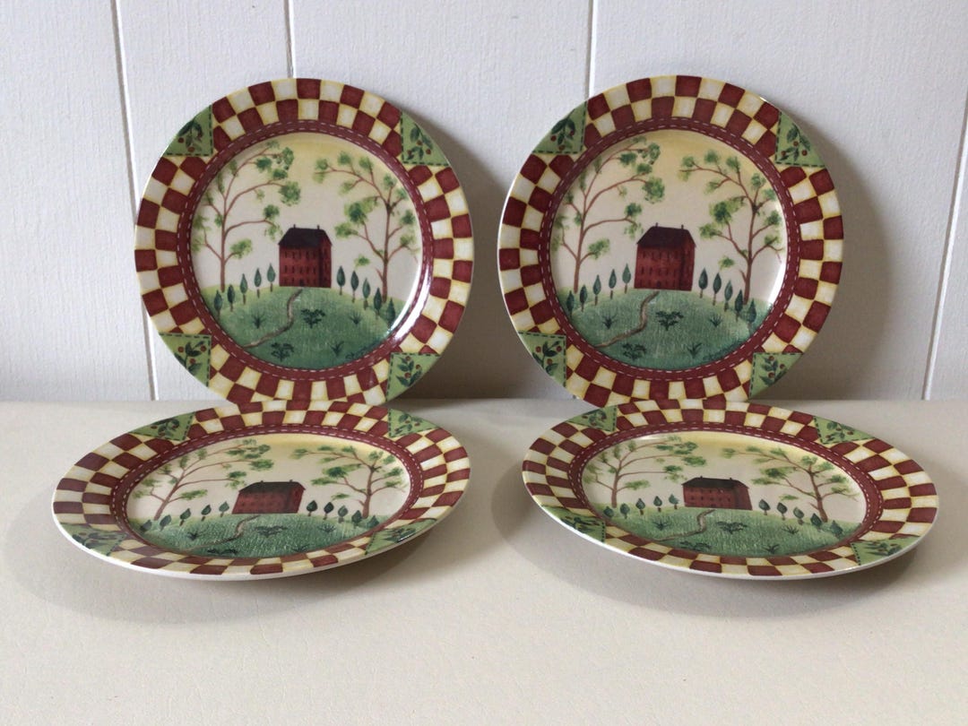 Set of 4 - 2002 Thomson Pottery China 8" Salad Plates - Beth-vincent ...