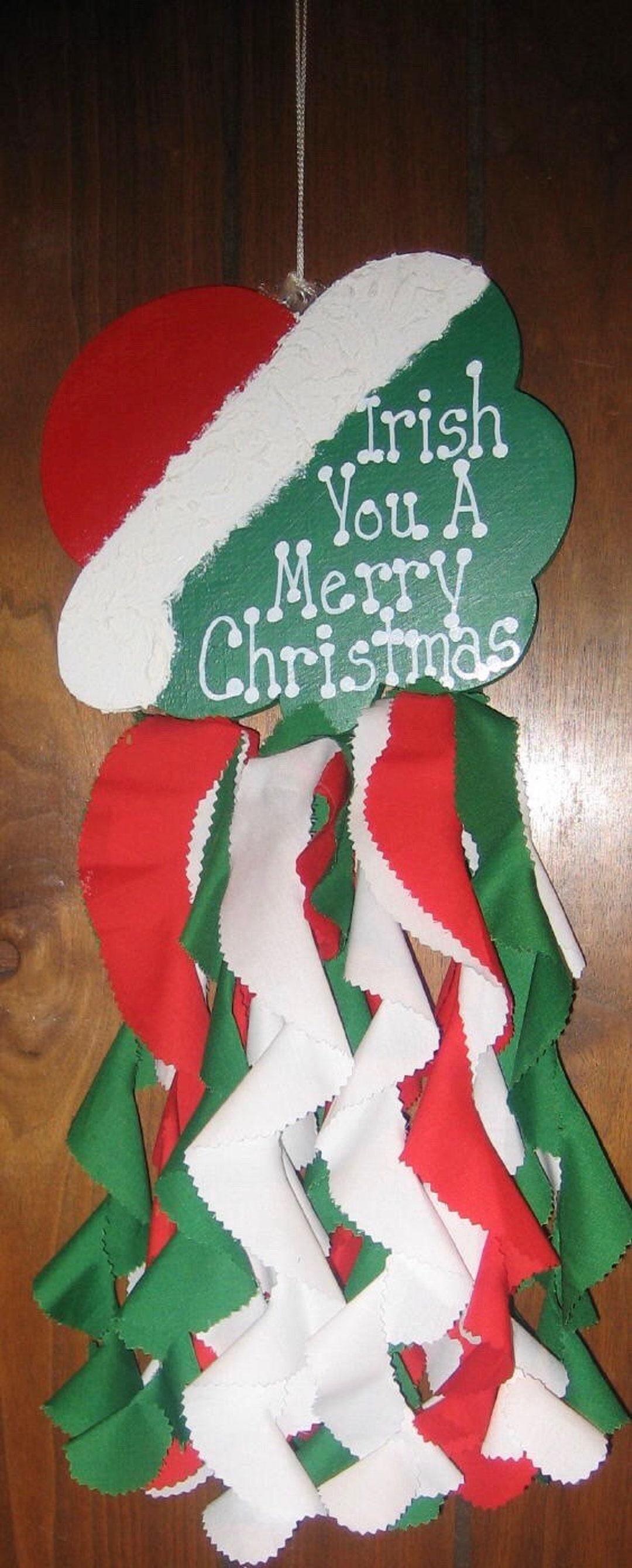 Christmas Irish Shamrock Wood and Fabric Windsock - Etsy