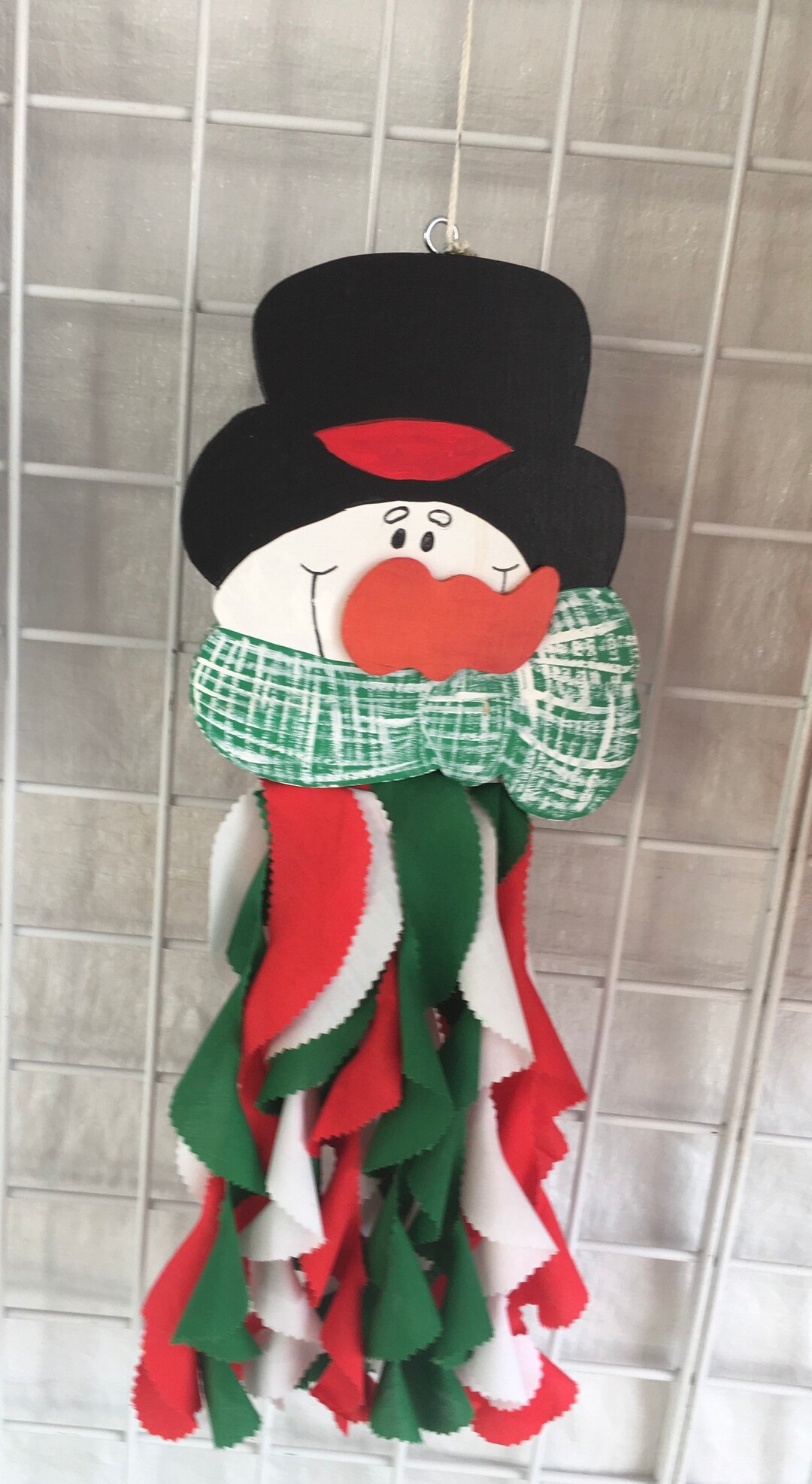 Snowman With Carrot Nose Windsock - Etsy