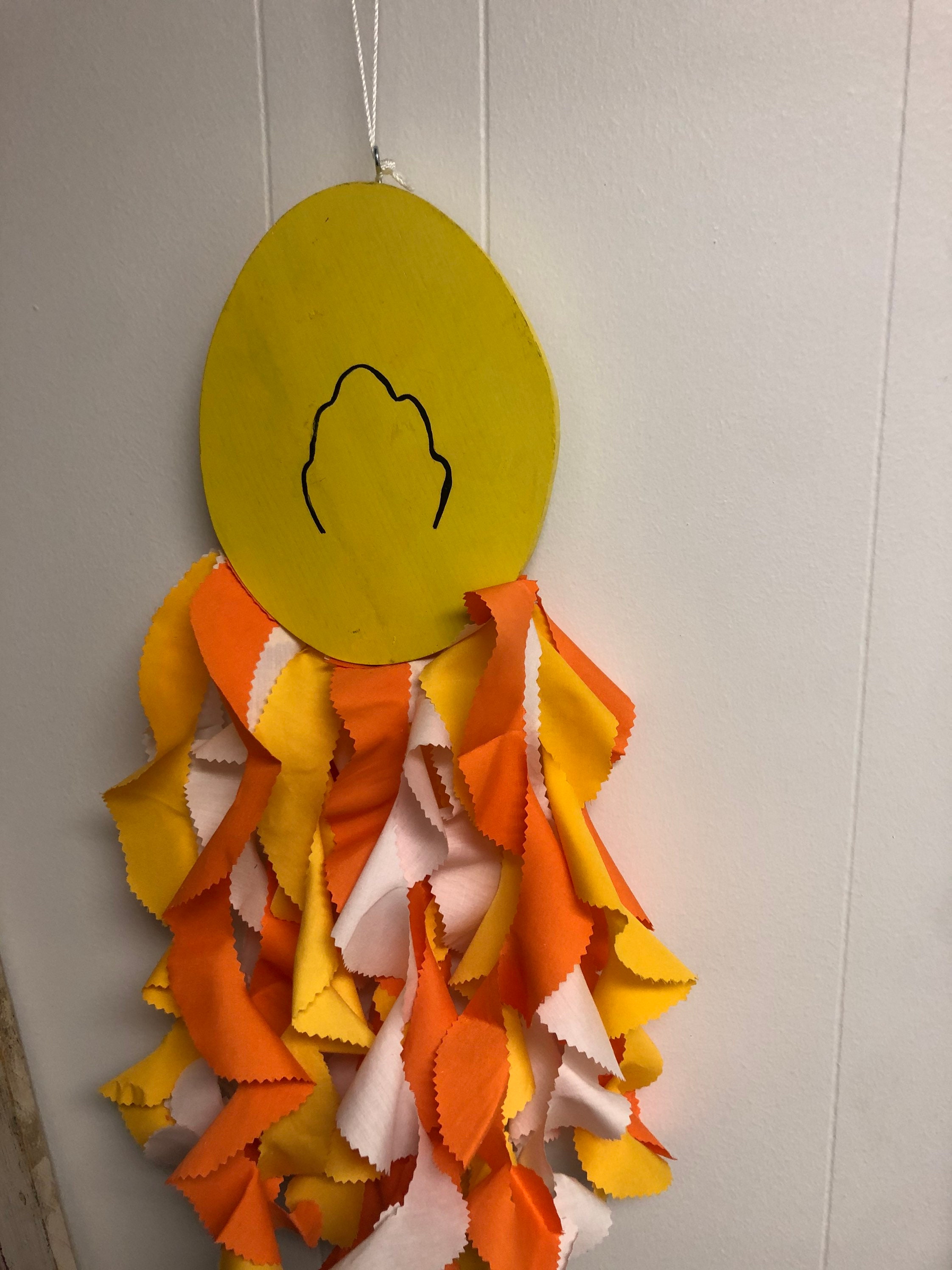 Easter Chicken Wood and Fabric Windsock - Etsy