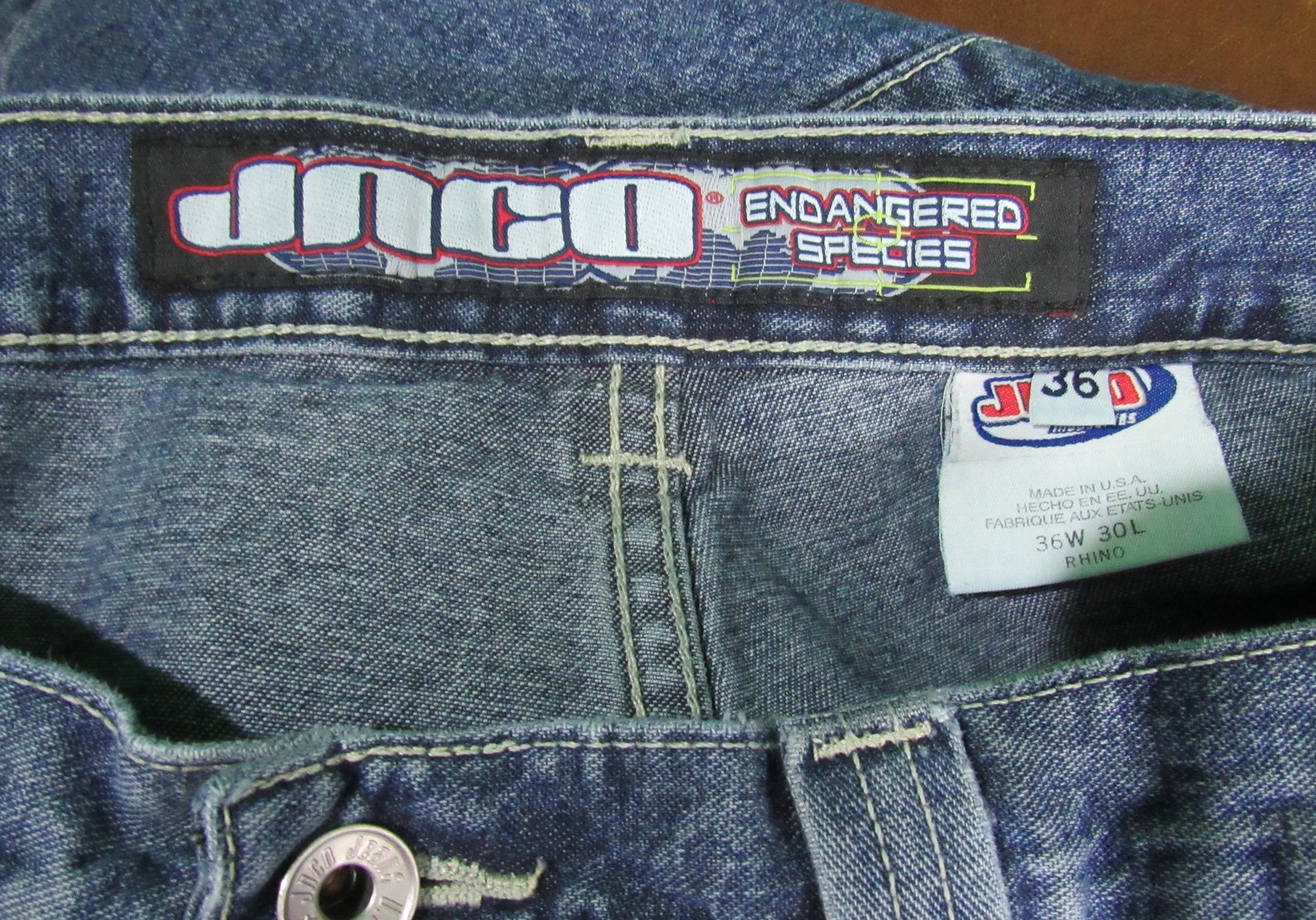 Vintage 90's JNCO Jeans Wide Leg Super Rare Endangered Species ...