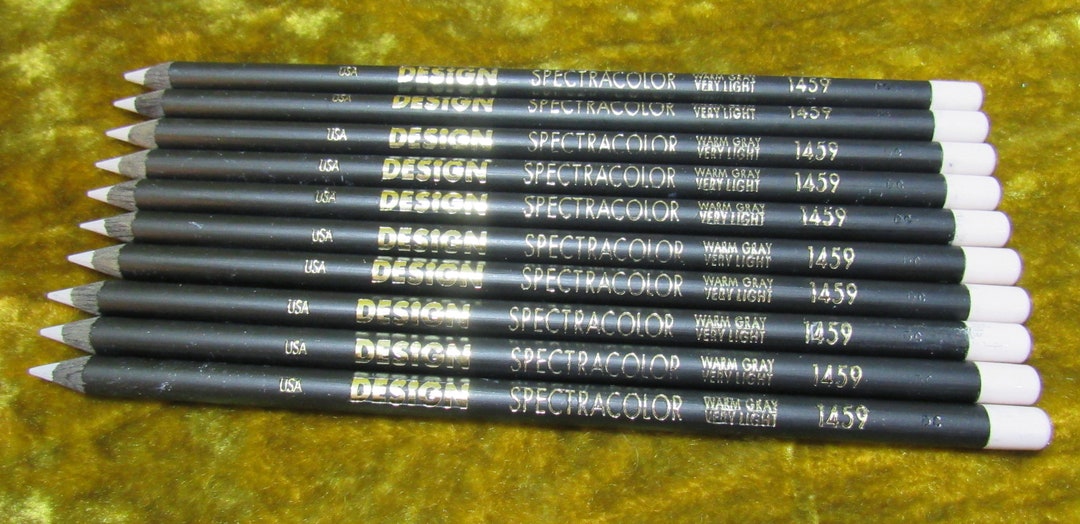 Lot of 10 Vintage Design Spectracolor Pencils Warm Gray Very Light 1452 ...