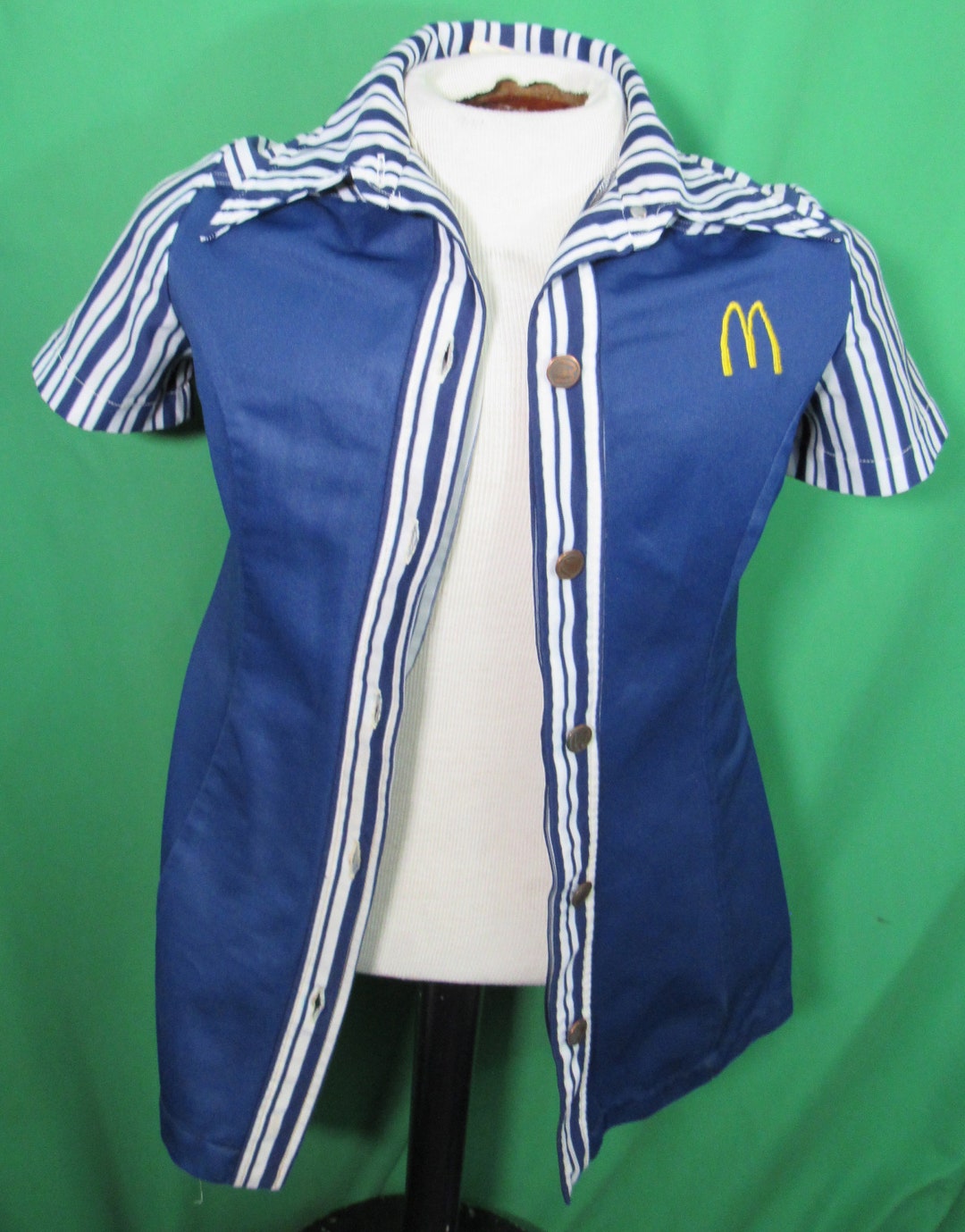 Vintage 70's 1976 Mcdonalds Female Employee Uniform Polyester ...