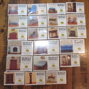 Vintage House of Miniatures Lot of 21 Sealed Wooden Dollhouse Furniture ...