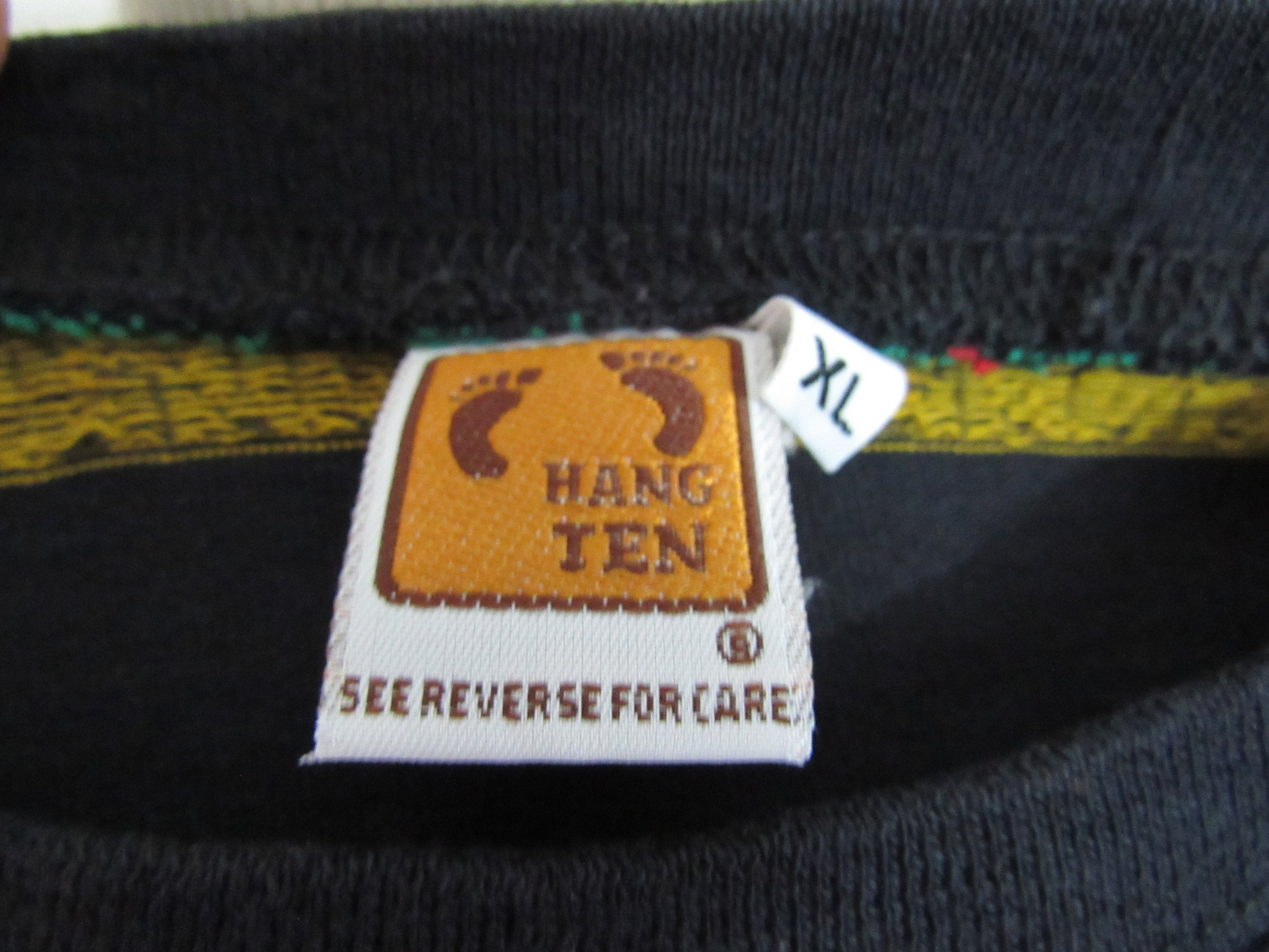 Vintage Hang Ten T-shirt Size XL Surf Beach Pocket T Multicolor Striped - Etsy