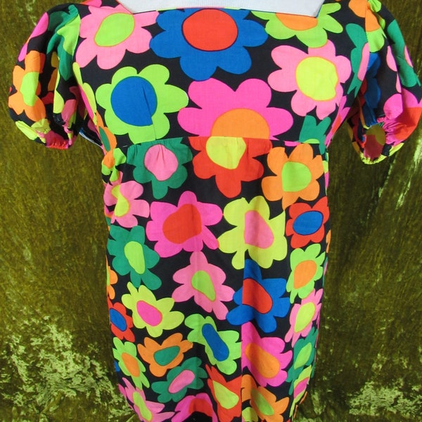 Vintage Neon Dress - Etsy