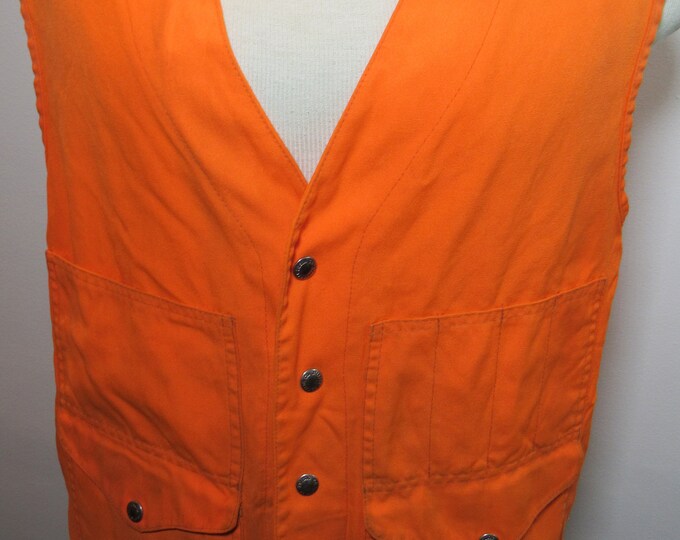 Vintage Filson USA Lot 12 Blaze Orange Hunting Shooting Vest Men's Size ...