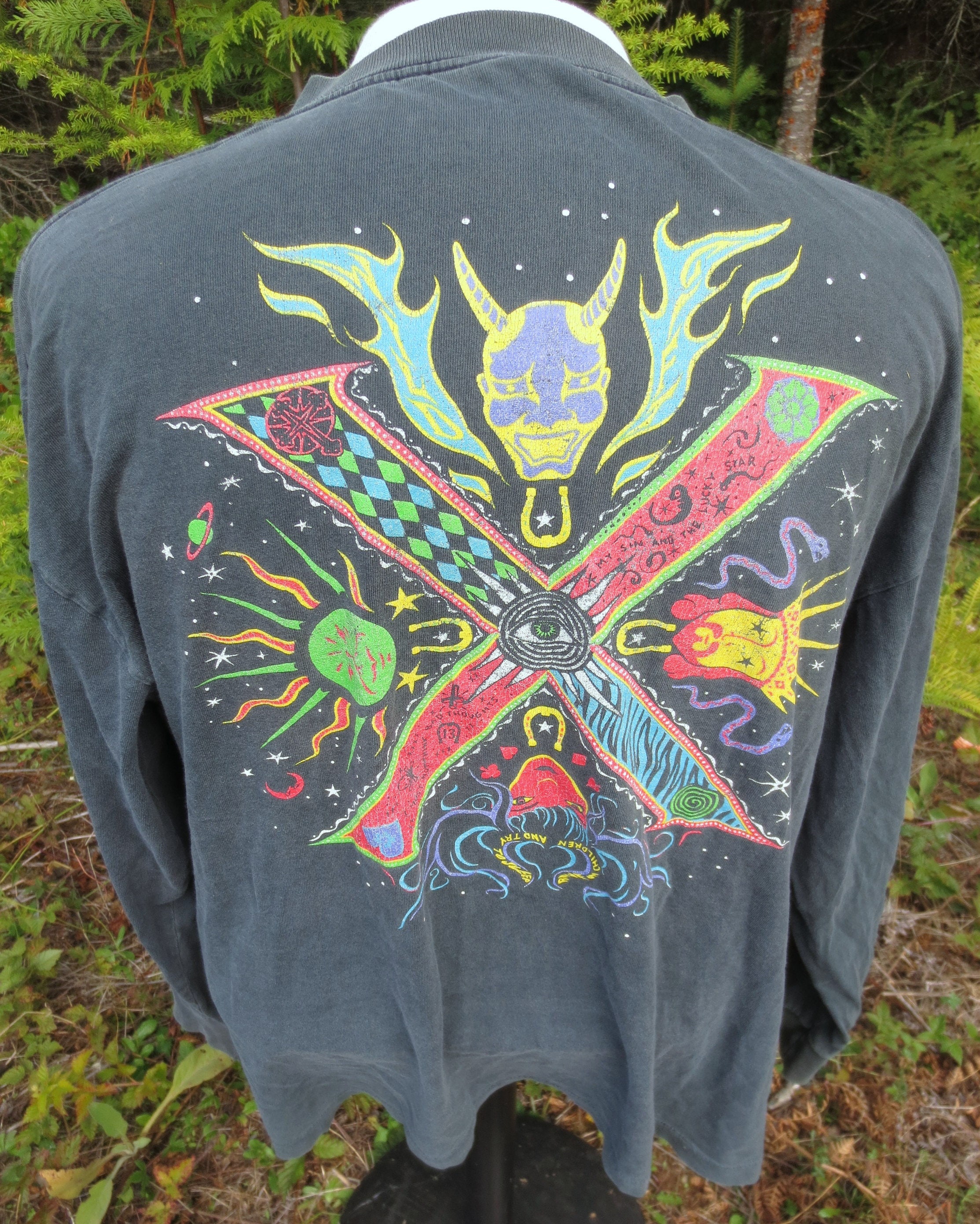 Vintage 90's X Hey Zeus Chemise à manches longues Tshirt Taille XL ou ...