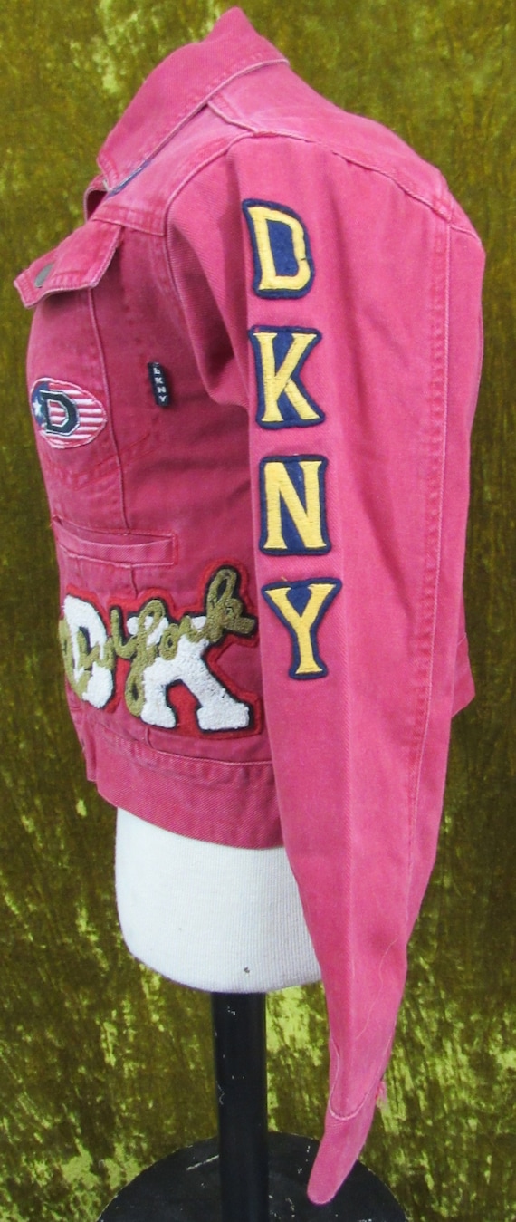 Vintage 90's 1993 DKNY Donna Karan New York Red Denim… - Gem