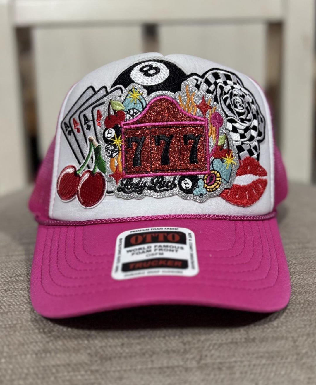 Slots Gambling Trucker Hat / Trucker Hat Patch - Etsy