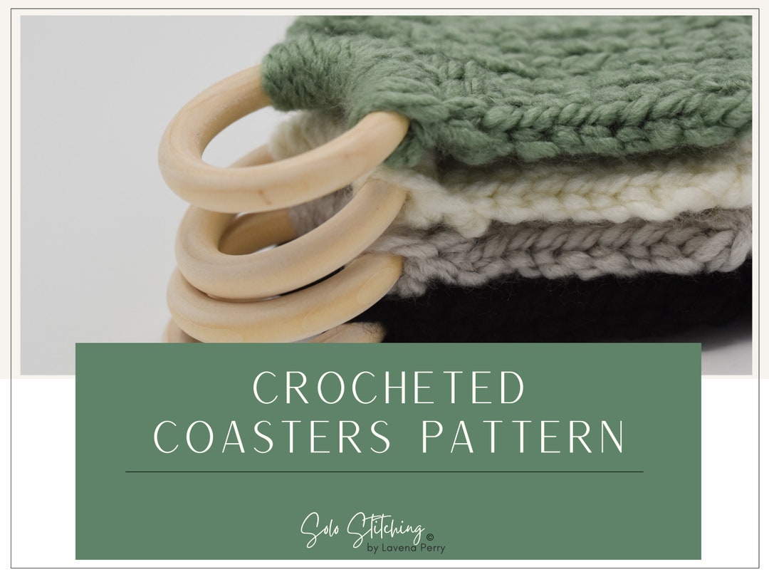Wooden Ring Crocheted Coaster Pattern - Etsy