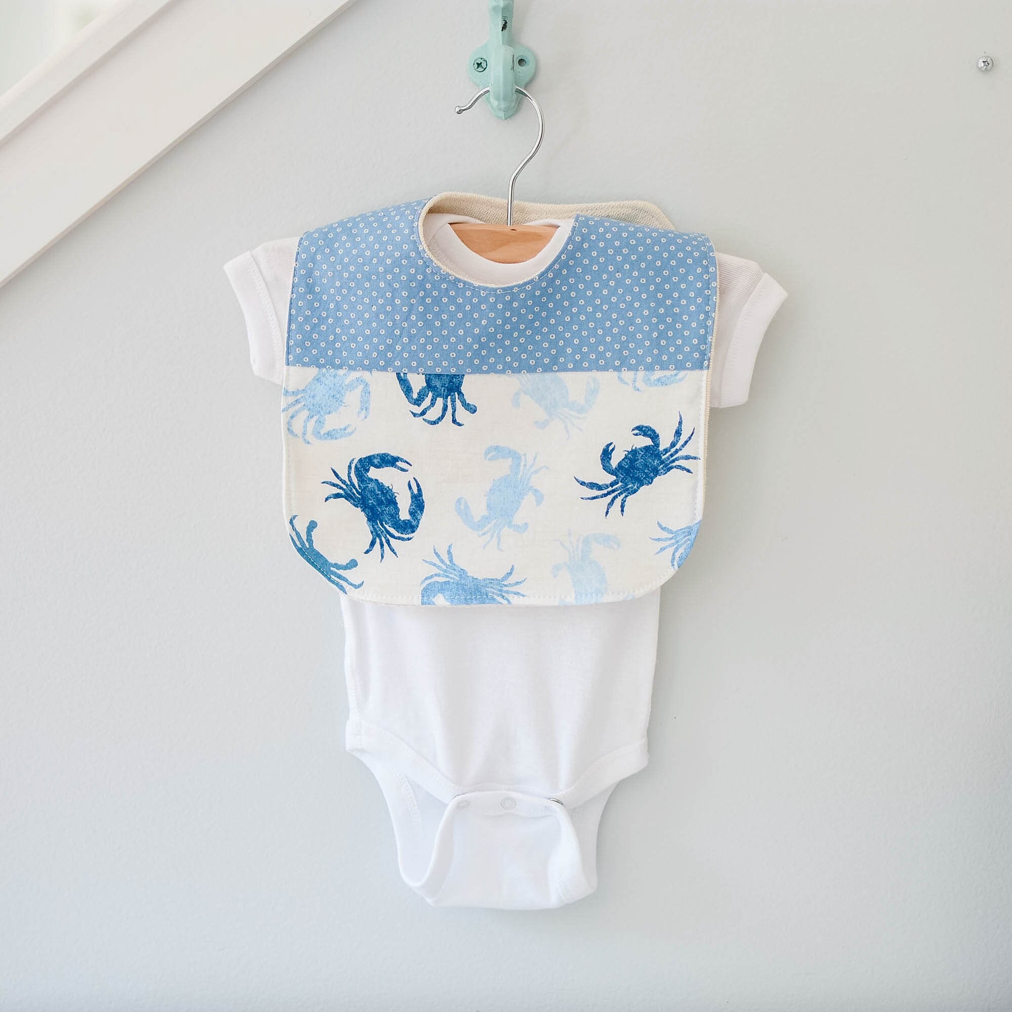 Crab baby Bib Crab Baby Nautical Baby Shower Baby Boy Bib | Etsy