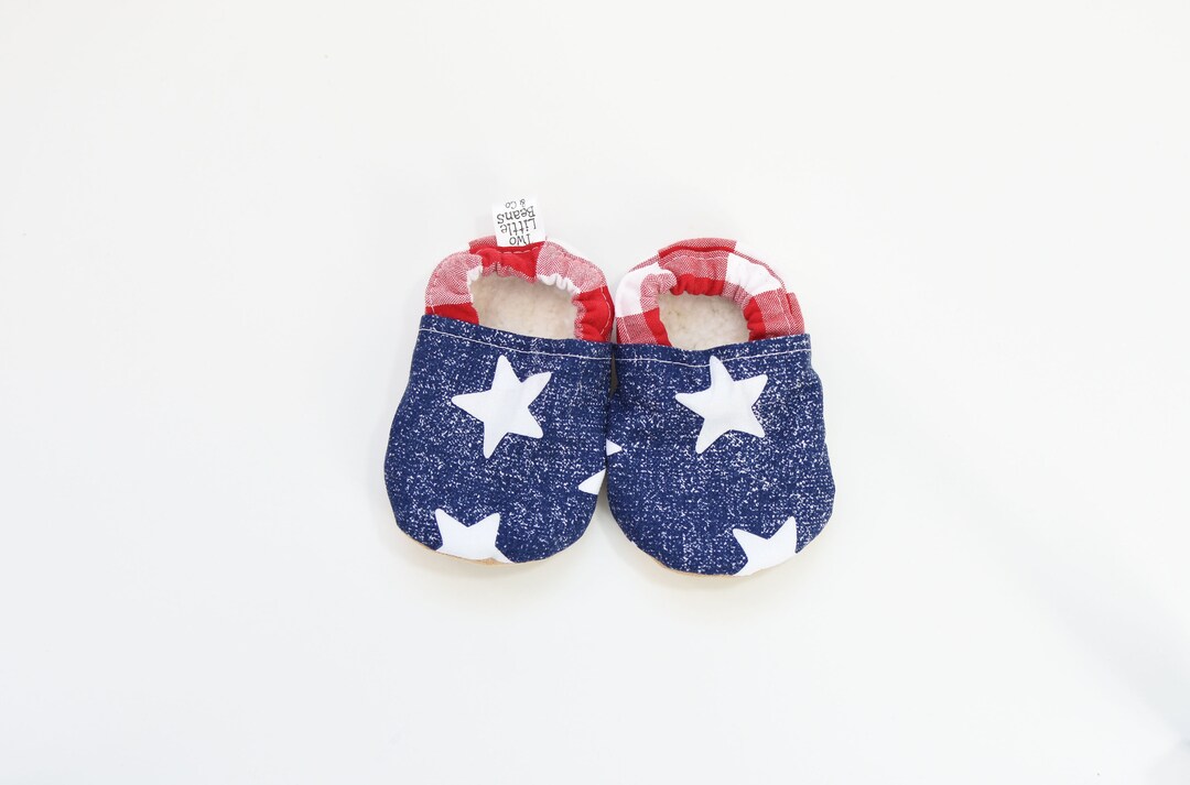 Patriotic Baby Moccs, Baby Moccs, Stars Baby Booties, 4th of July ...