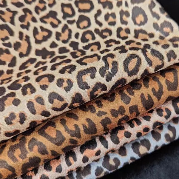 Leopard Print Faux Suede Fabric - Etsy