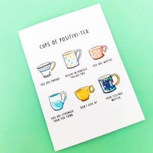 Cups of Positivi-tea - Encouragement / Motivational / Self-affirmation ...