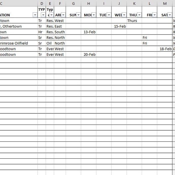 Dispatch Excel Template - Etsy