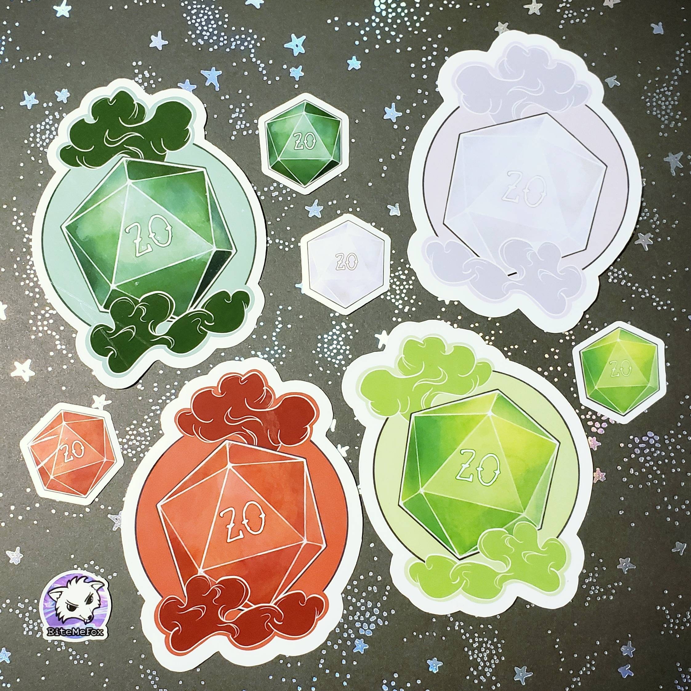 Birthstone D20 Sticker MTG Sticker D&D Tabletop D20 - Etsy