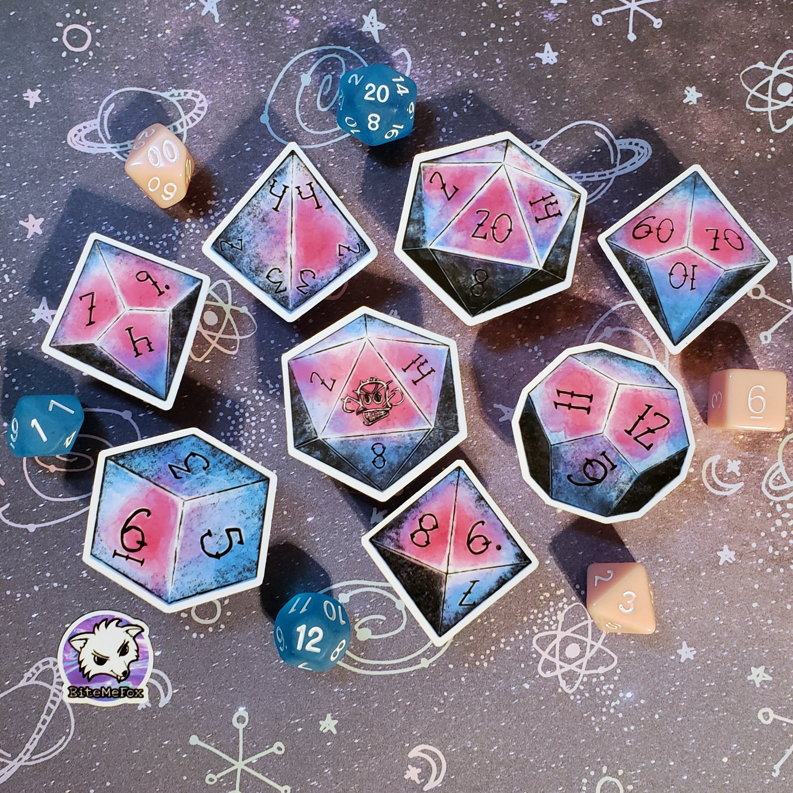 Dice Stickers Inspired by Jinx From Arcane League of Legends D20 Monkey ...