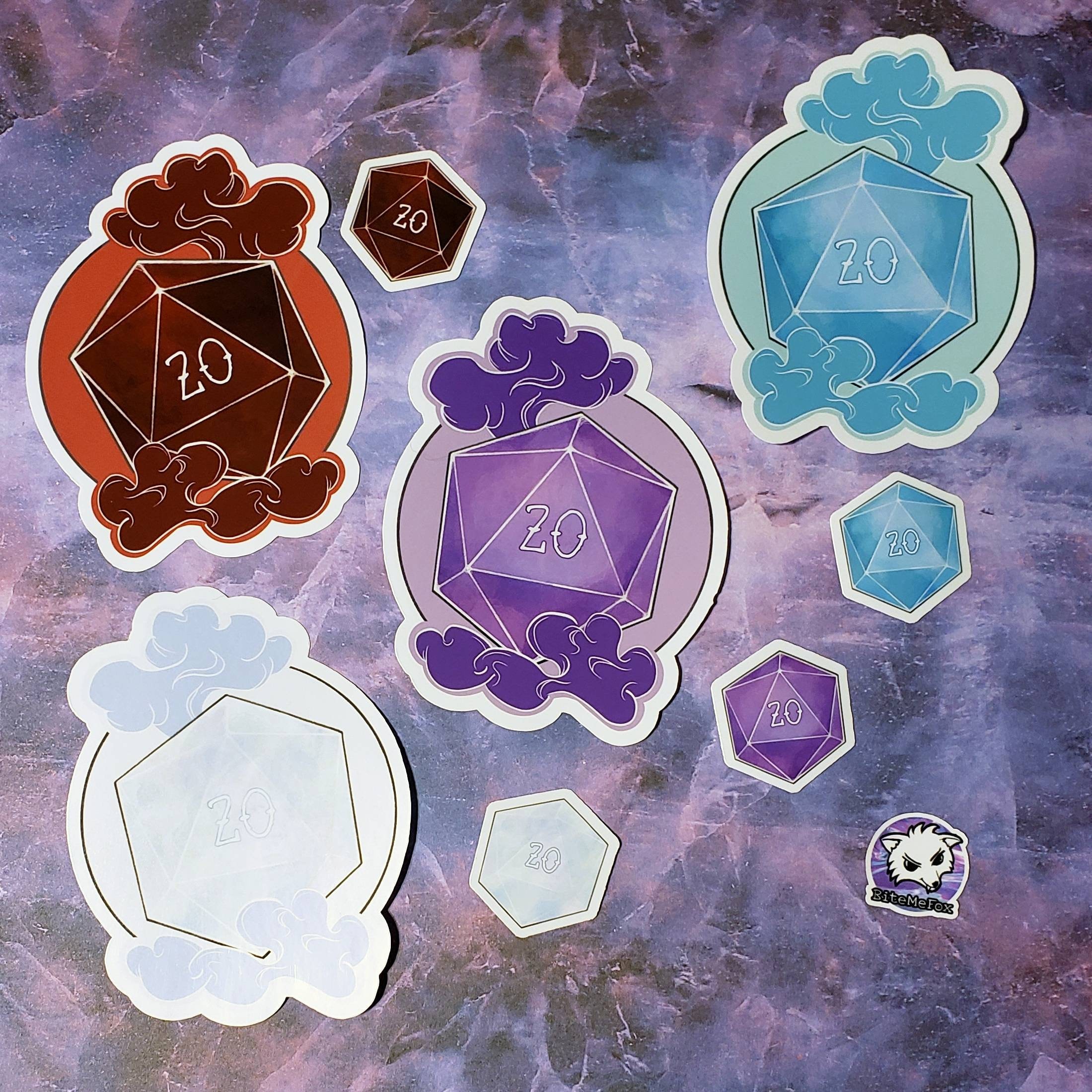 Birthstone D20 Sticker MTG Sticker D&D Tabletop D20 - Etsy