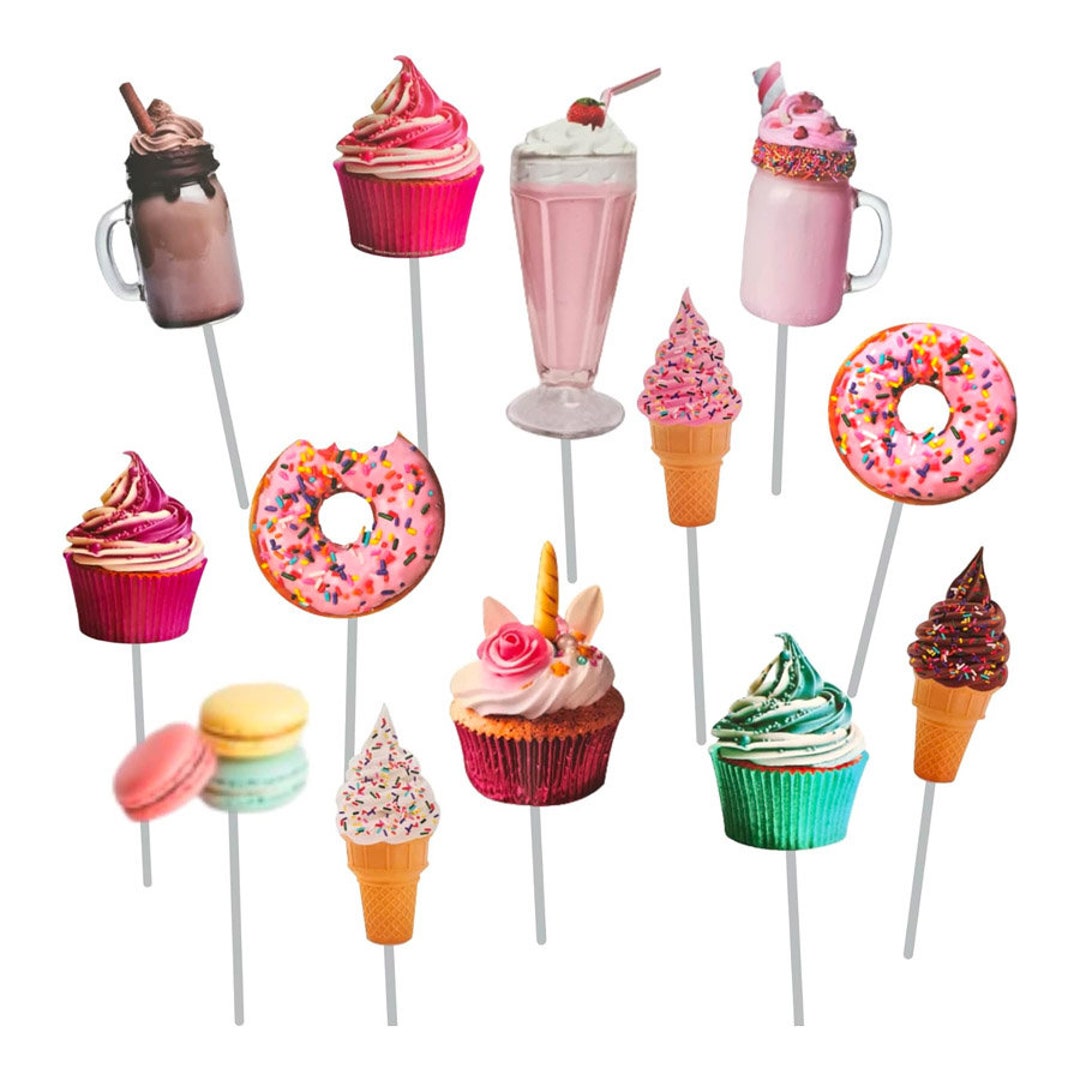 Food Party Props Sweet Treats Photo Props Happy Birthday Photo Props ...