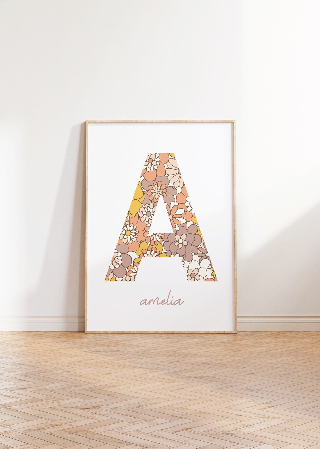 PRINTABLE FILE - Boho Girls Name Art Personalized - Girls Nursery Wall ...