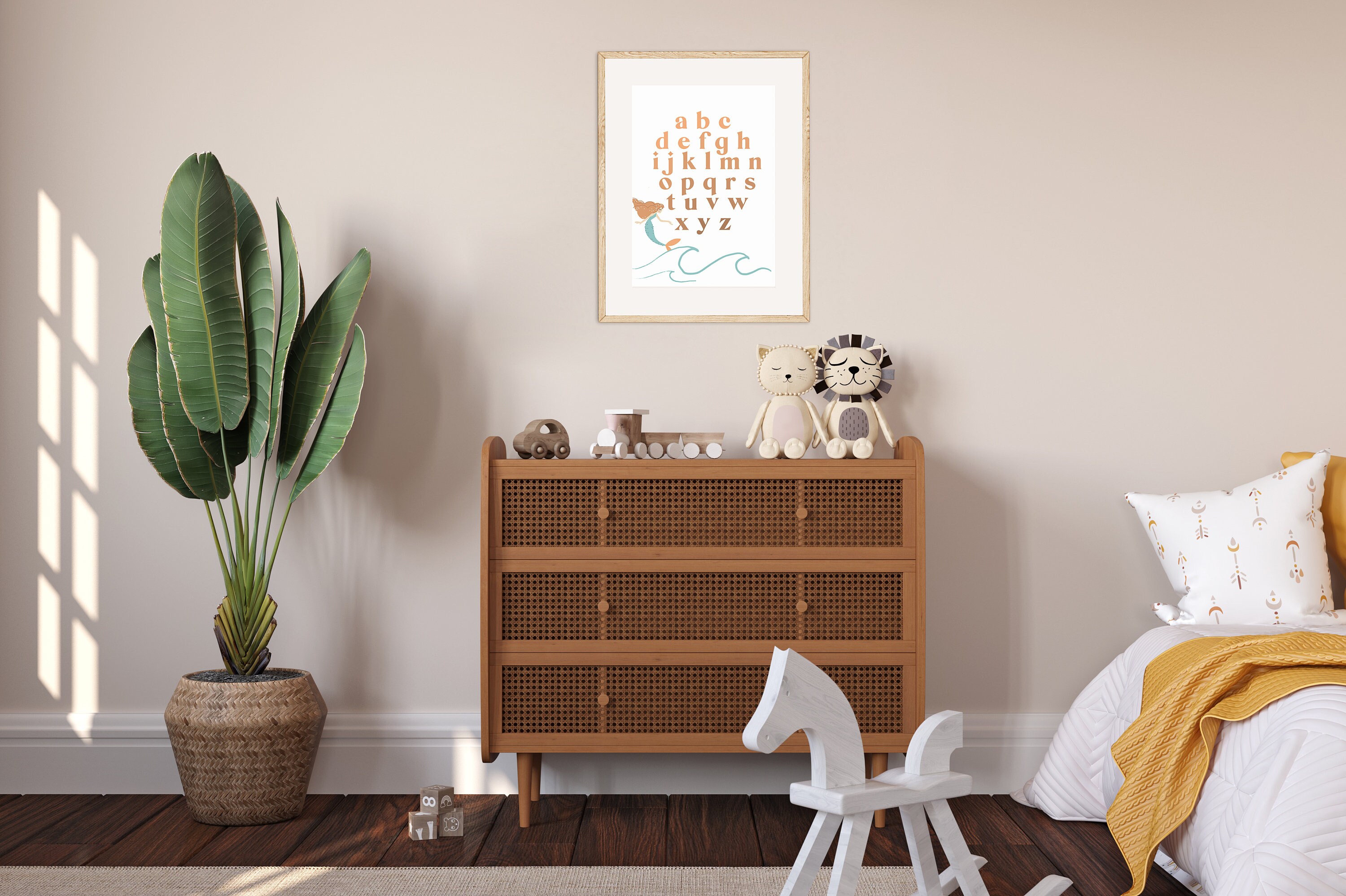 Mermaid ABC Print Kids Wall Art - Etsy Australia