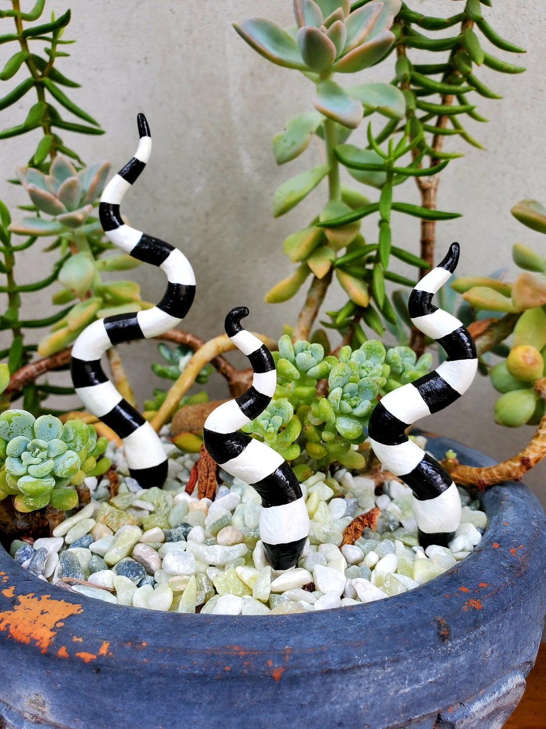 Beetlejuice Sandworm Tails SET 0F 3 Stakes Plant Decoration Fantasy ...