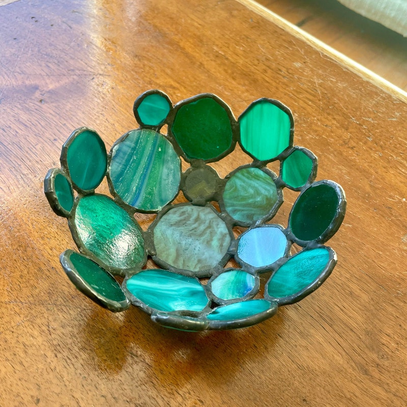 Stained Glass Bowl - Etsy