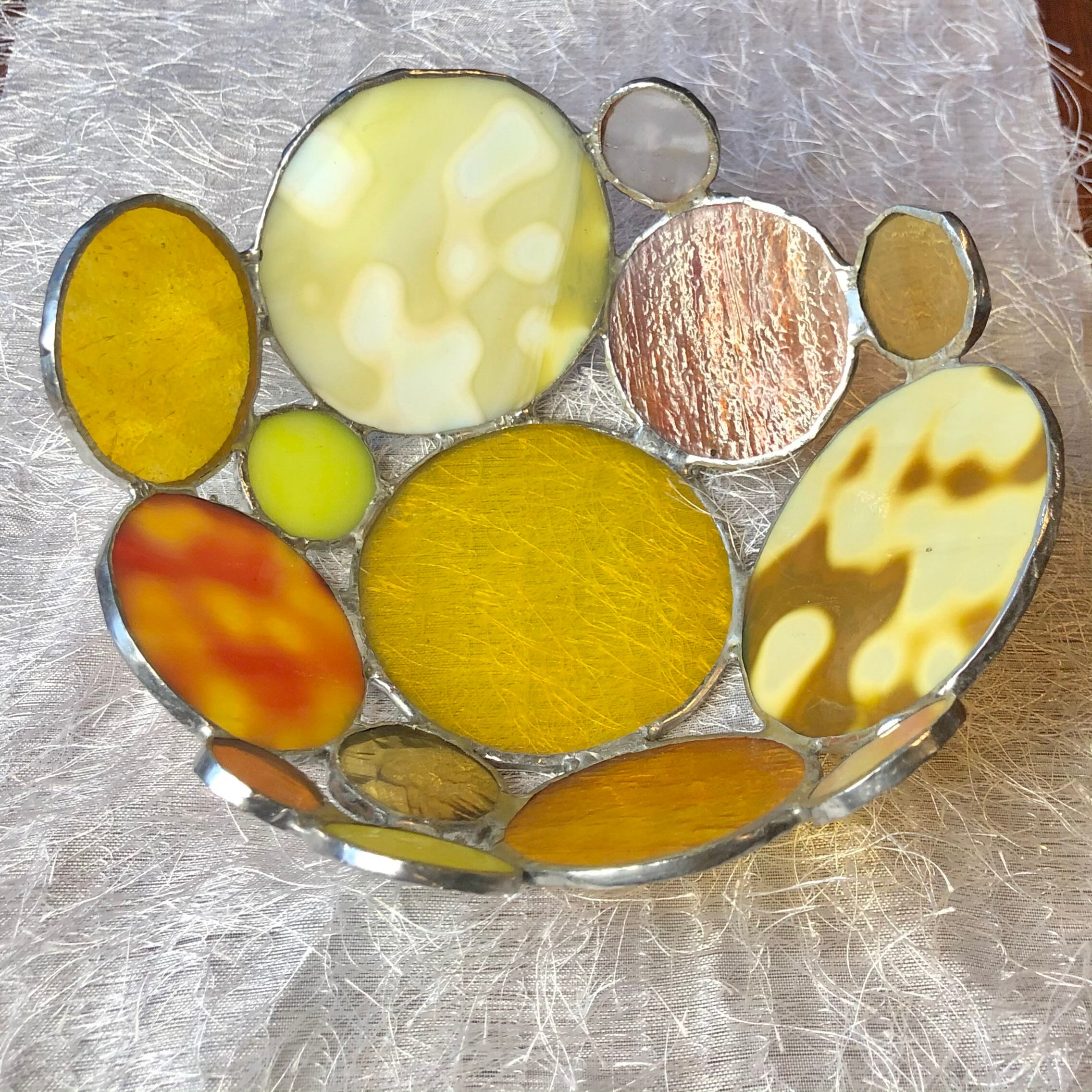 Beautiful stained glass decorative bowl | Etsy