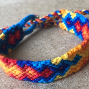 Fire Colored Friendship Bracelet - Etsy