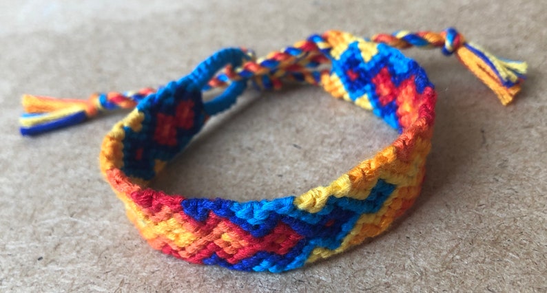 Fire Colored Friendship Bracelet - Etsy