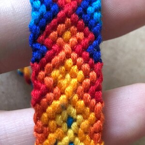 Fire Colored Friendship Bracelet - Etsy