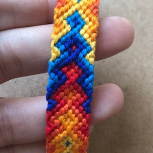 Fire Colored Friendship Bracelet - Etsy