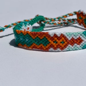 Blue and Orange Friendship Bracelet - Etsy