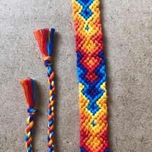 Fire Colored Friendship Bracelet - Etsy