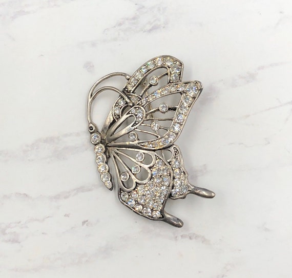 Rhinestone Butterfly Brooch, Crystal Butterfly PIn, S… - Gem