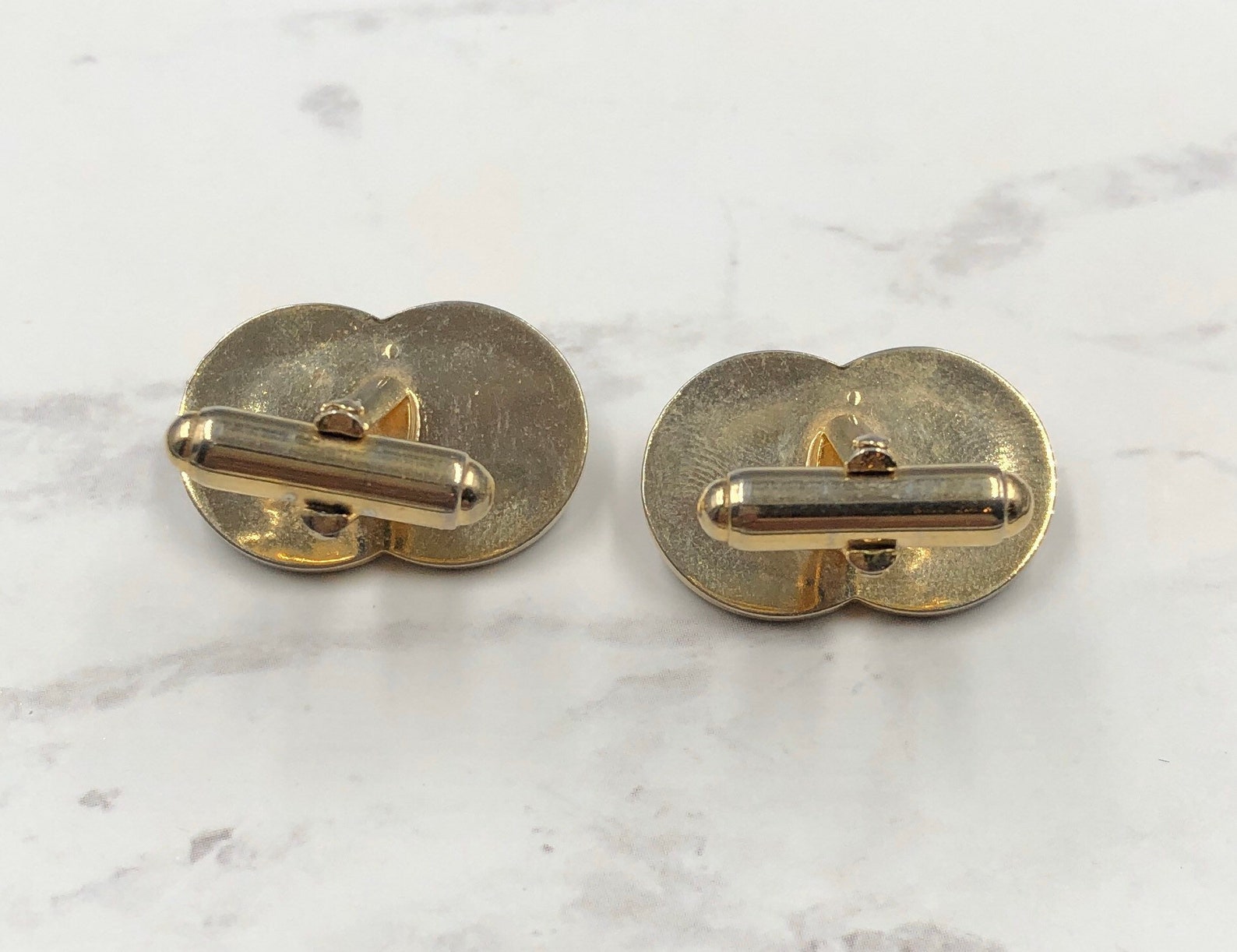 Anson Cufflinks Art Deco Revival Black and Coral Mid Century - Etsy
