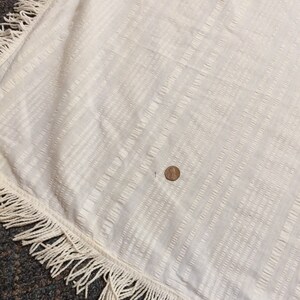 1950s Bedspread, Vintage Embroidered Bedspread, Textured Muslin ...