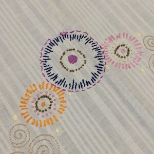 1950s Bedspread, Vintage Embroidered Bedspread, Textured Muslin ...
