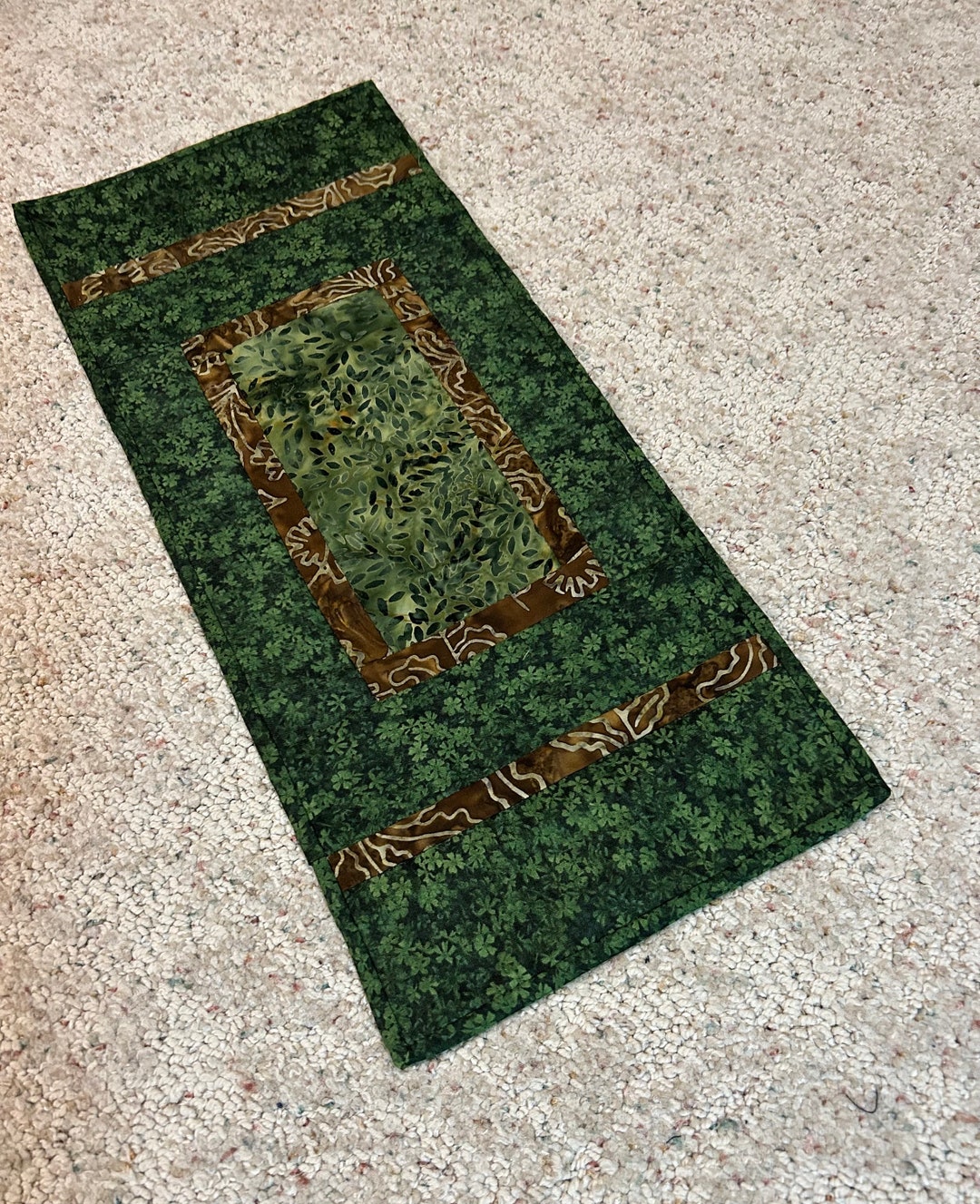 Fall Table Runner Forest Green Table Topper Table Runner - Etsy