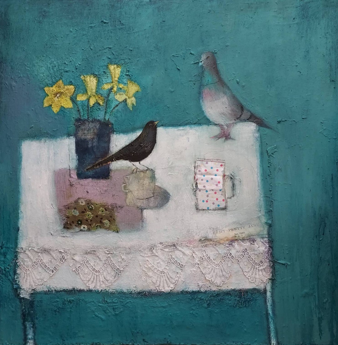 The Serenade Contemporary Still Life Limited Edition Giclee Print. Bird ...