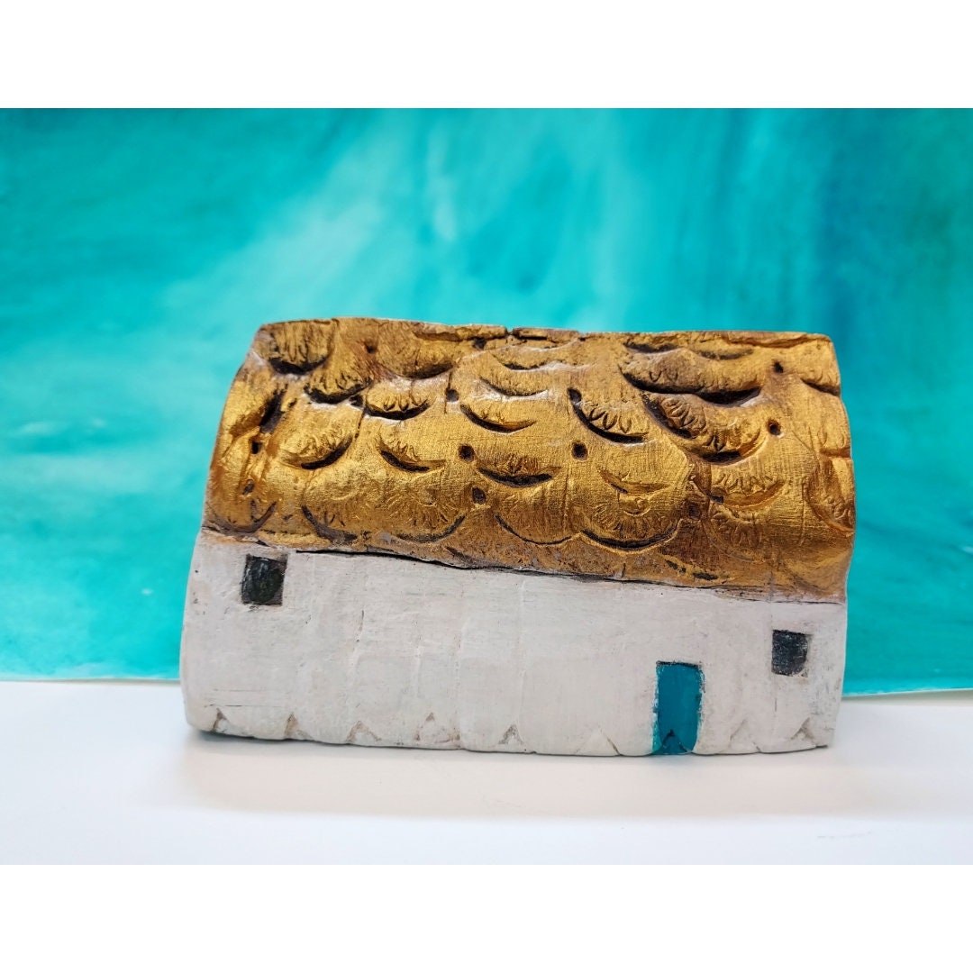 Seashell Cottage . Handmade Clay Model. Rustic Bespoke Design by Lisa ...