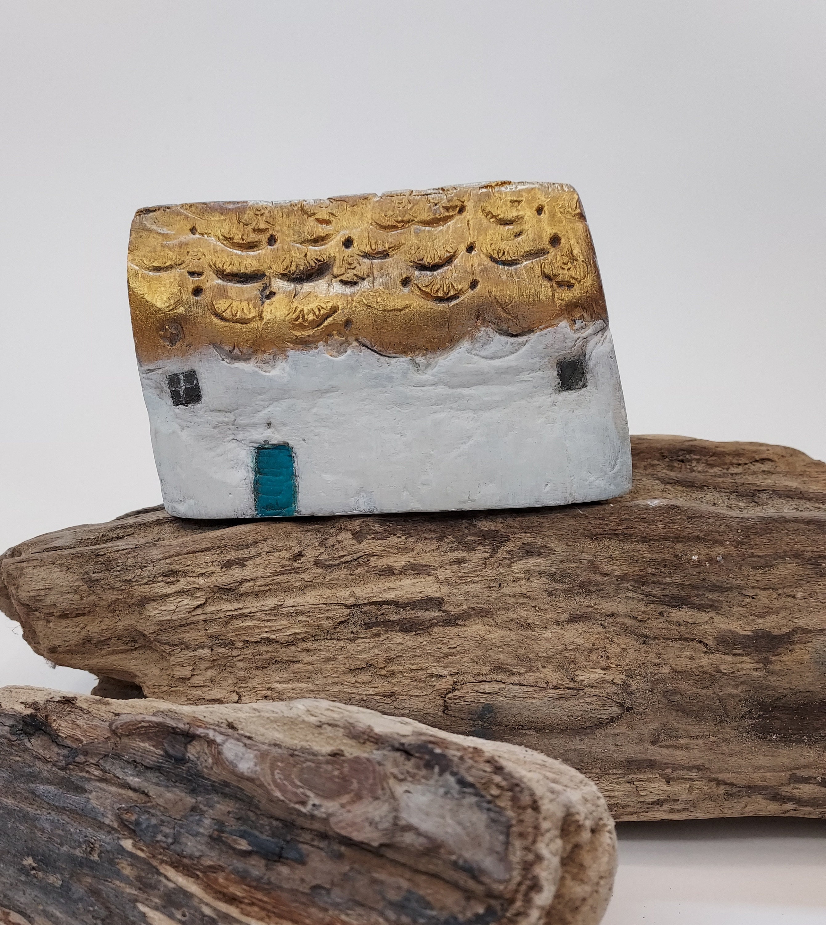 Seashell Cottage . Handmade Clay Model. Rustic Bespoke Design by Lisa ...