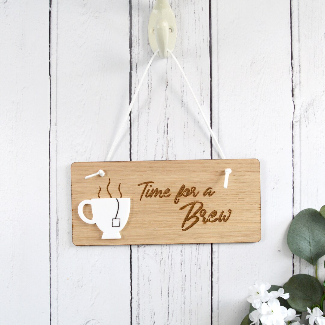 Time for A Brew Wooden Hanging Sign - Etsy
