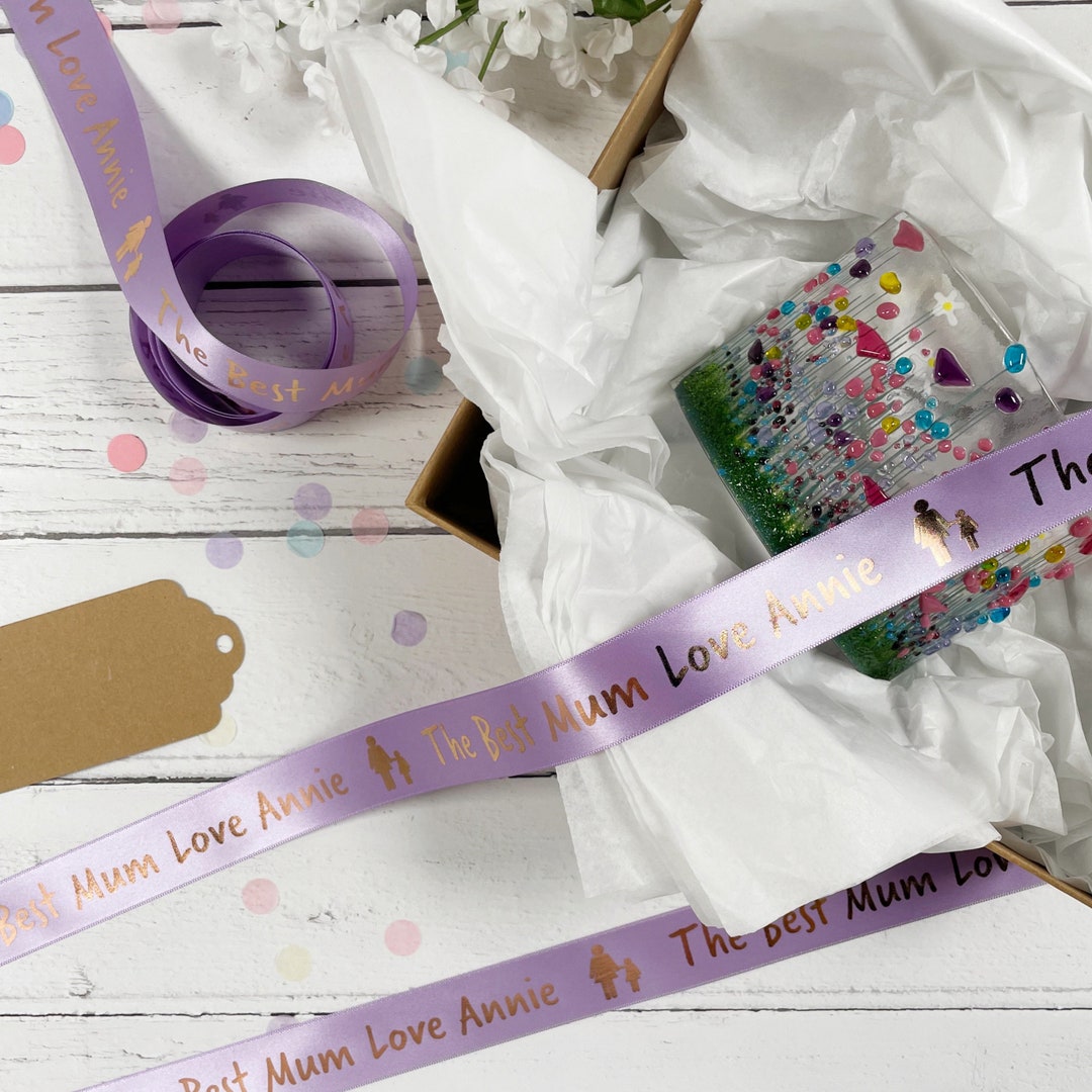 Mother's Day 25mm Personalised Printed Ribbon - Mother's Day Gift Wrap ...