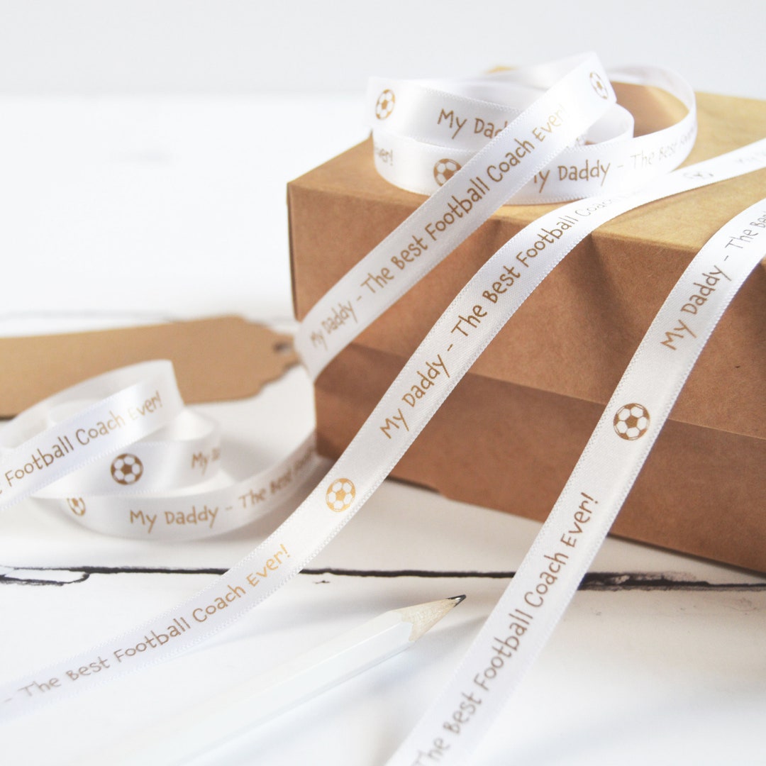 Father's Day 10mm Personalised Printed Ribbon - Etsy UK