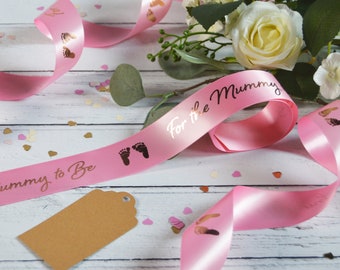 New Baby 10mm Personalised Printed Ribbon New Baby Gift Wrap - Etsy UK